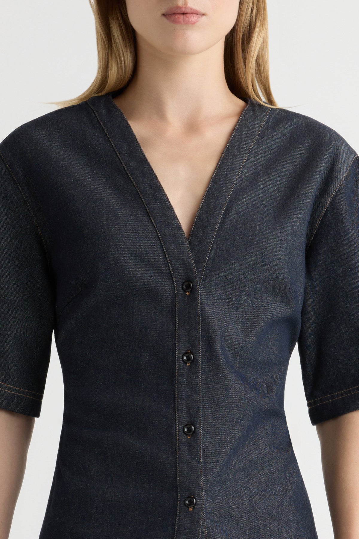 Emma Cinch-Waist Denim Shacket