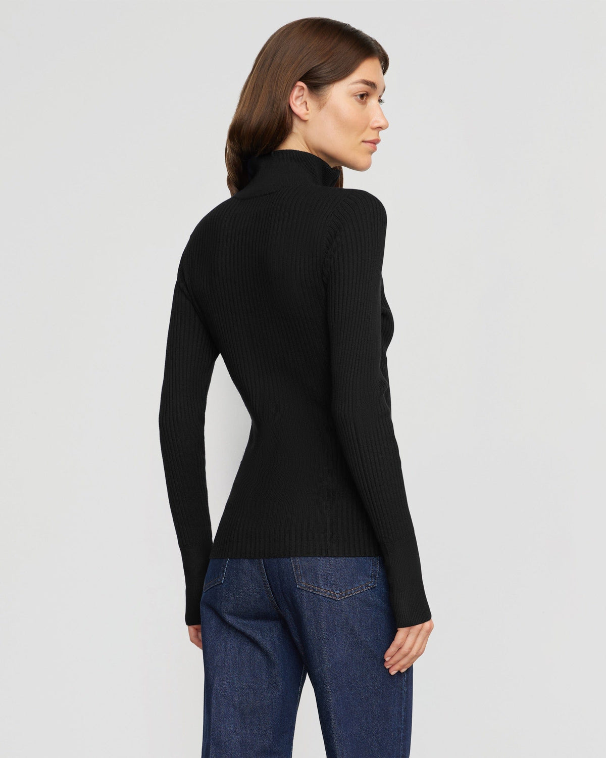Kaine Ribbed Two-Way Zip Sweater