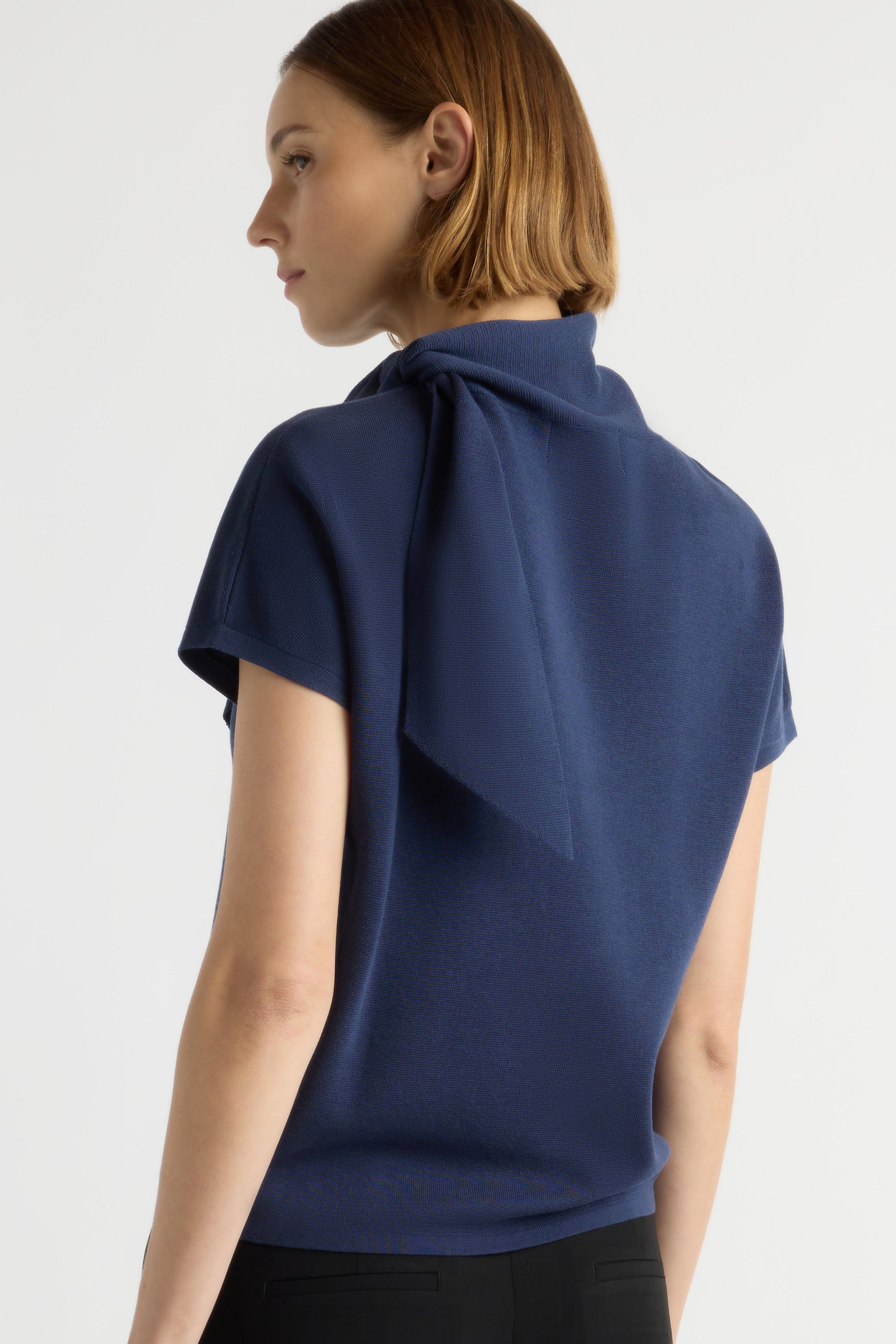Lorinda Scarf-Neck Sweater Top