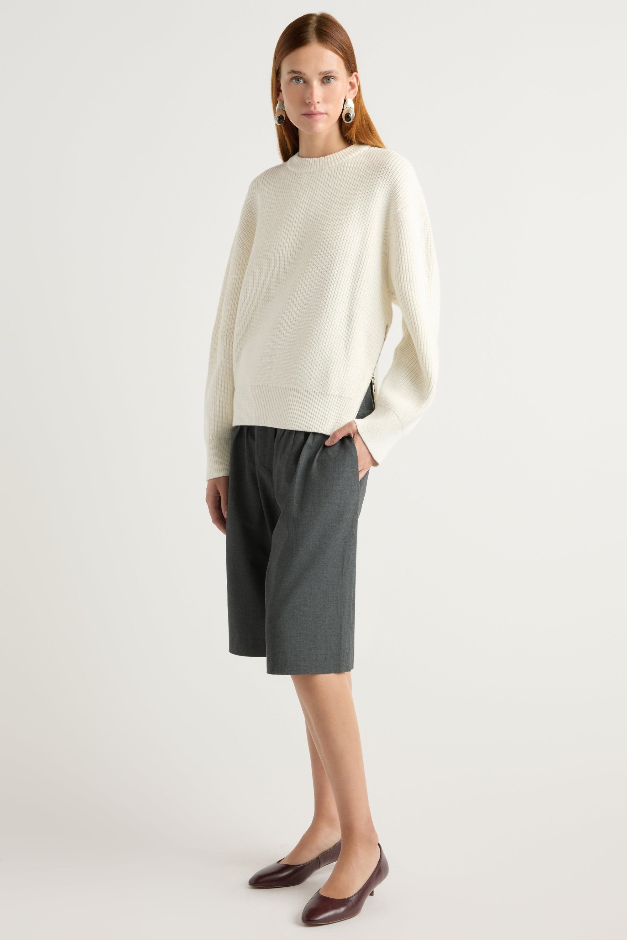 Tate Organic Cotton Side-Zip Sweater